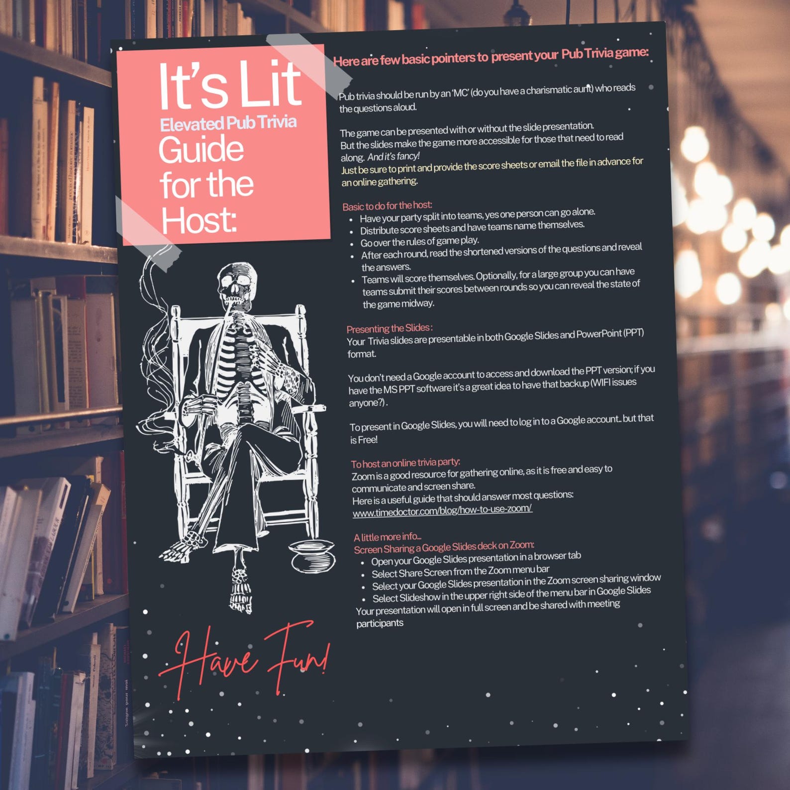 Editable Trivia Night Set - 5 Senses Theme - Google Slides + Powerpoint ...