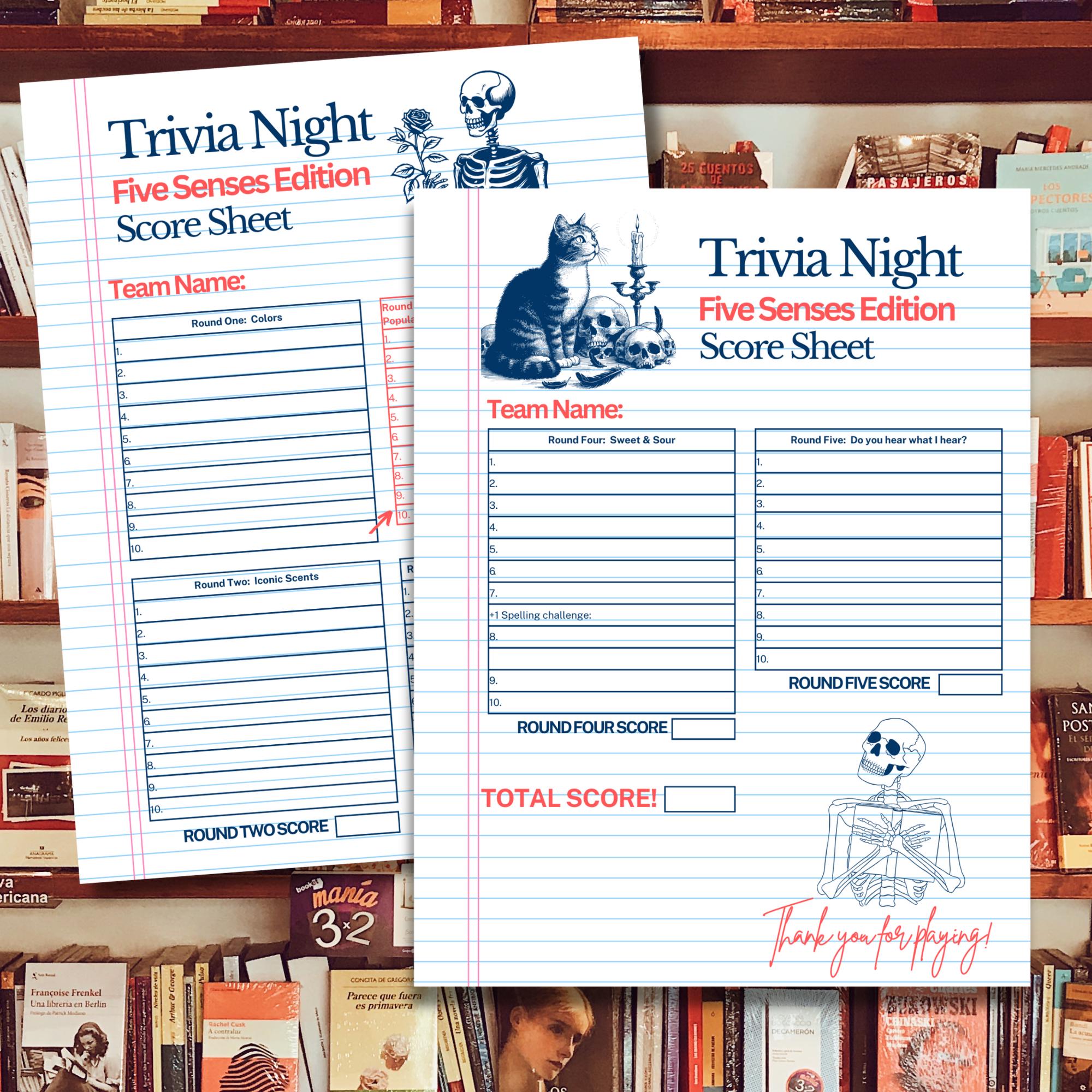 Editable Pub Trivia Set - 5 Senses Edition - Google Slides + Powerpoint ...