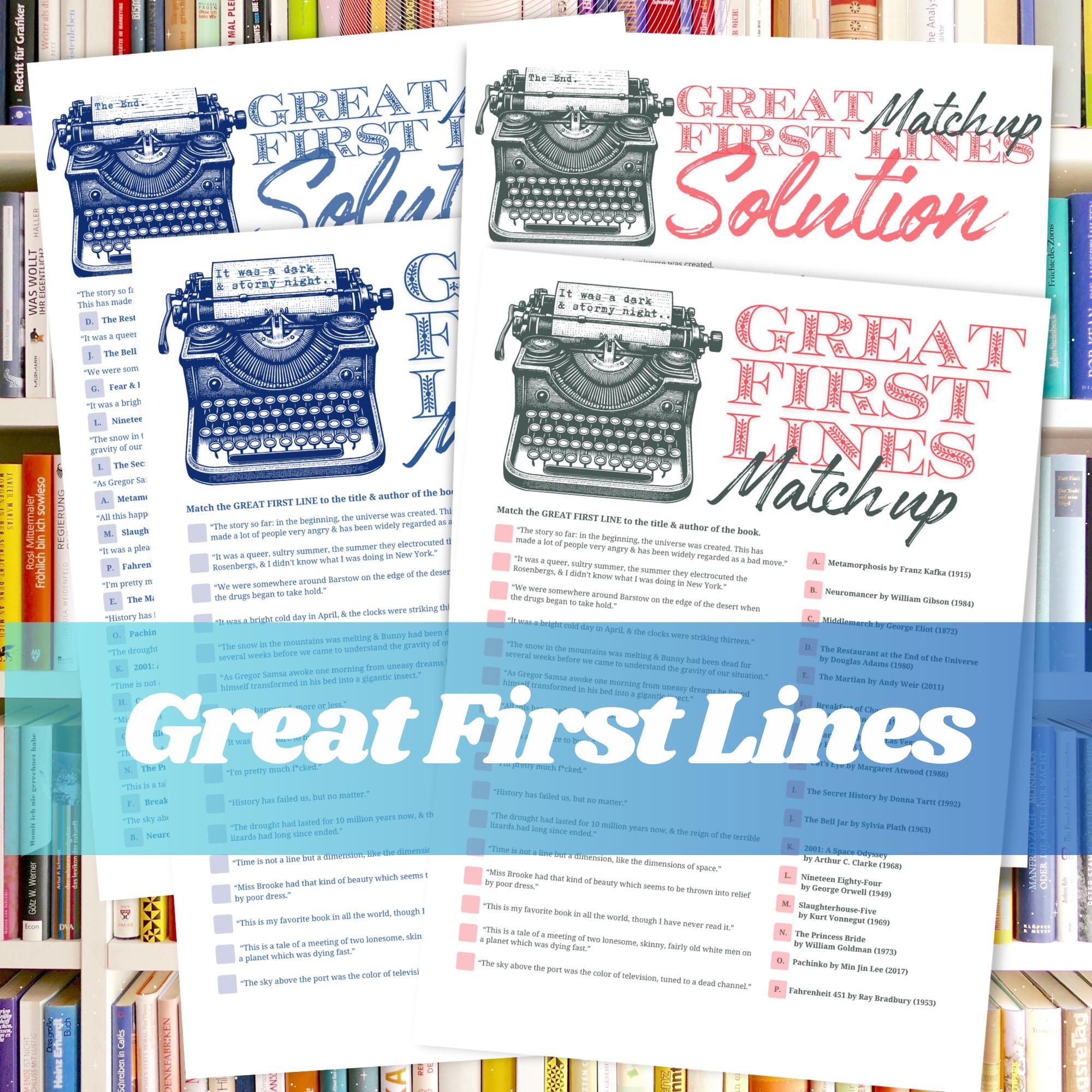 Book Lover's Activity Bundle | Great for Book Clubs | Includes 2 ...