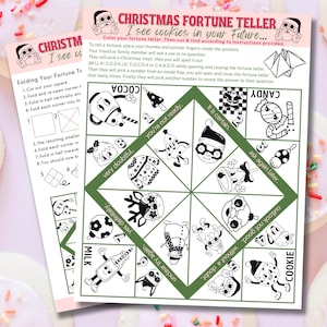 Christmas Fortune Teller Party Activity | Game for Teens, Tweens ...