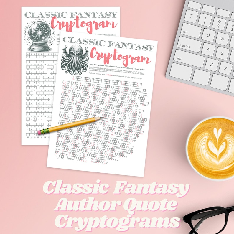 Fantasy Book Club Puzzles + Activities | Includes Four Classic Fantasy ...