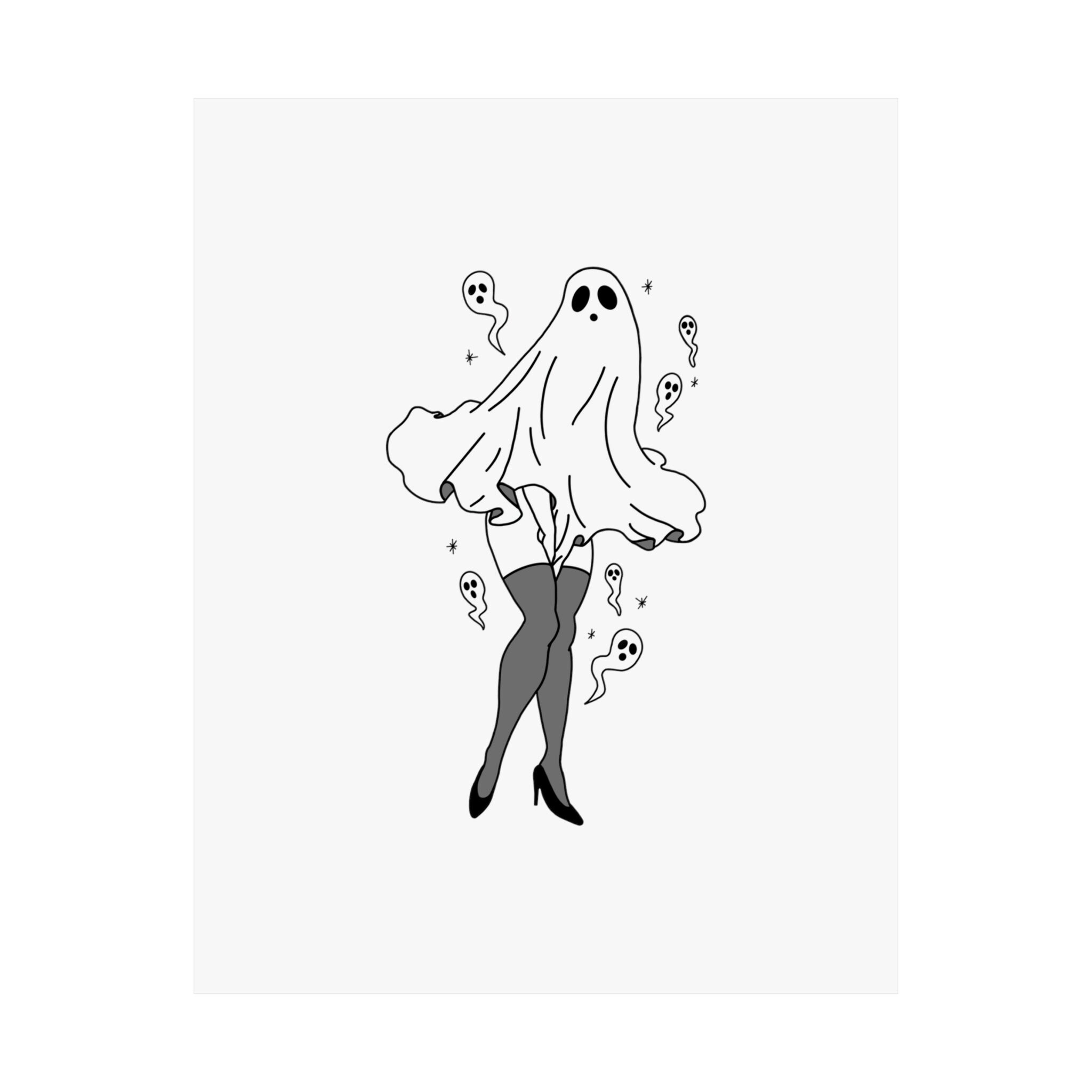 Spooky Pinup Ghost Girl 3 Style Variants 11x14 Wall Art - Etsy