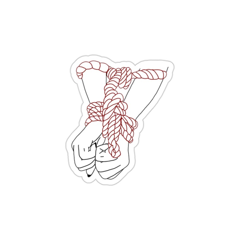 Hands Bound Woman Shibari Japanese Bondage Sticker Vinyl Die Etsy