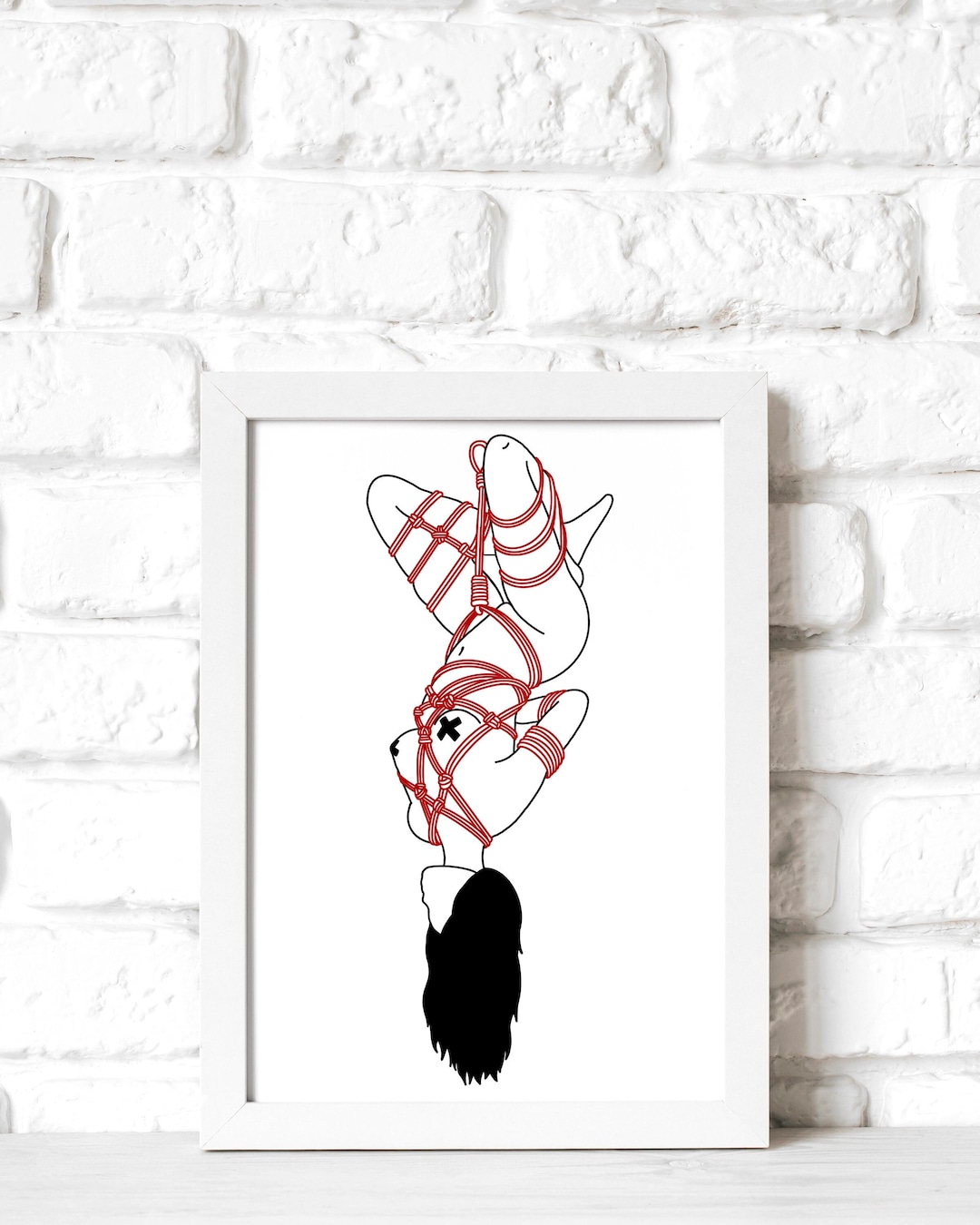 Knotted up Shibari Woman Wall Art Print 11x14 - Etsy