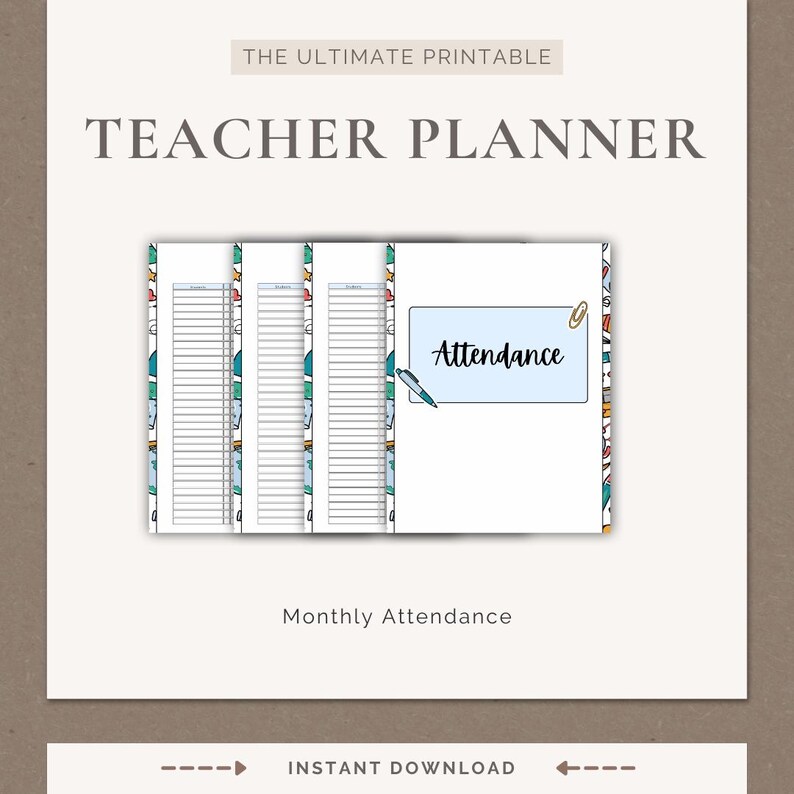 Teacher Planner 2024-2025, Printable Planner, Academic Planner ...