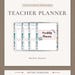 Teacher Planner 2024-2025, Printable Planner, Academic Planner ...
