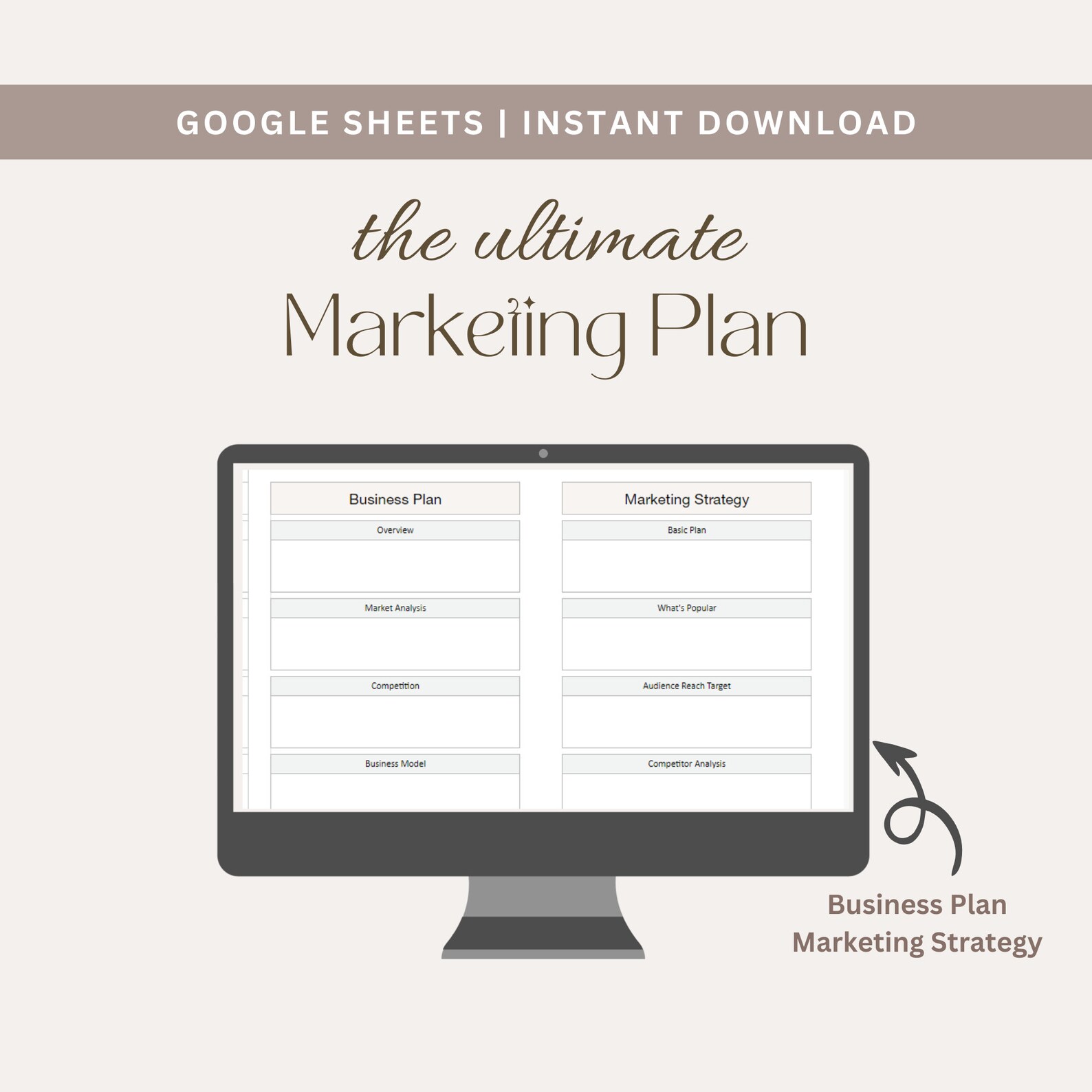Marketing Plan Template, Business Strategy, Business Planning ...