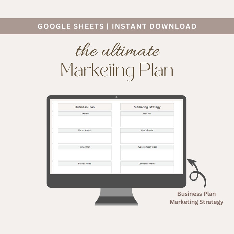 Marketing Plan Template, Business Strategy, Business Planning ...