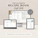 Recipe Book | Template Printable | Google Sheets | Cook Book Journal ...