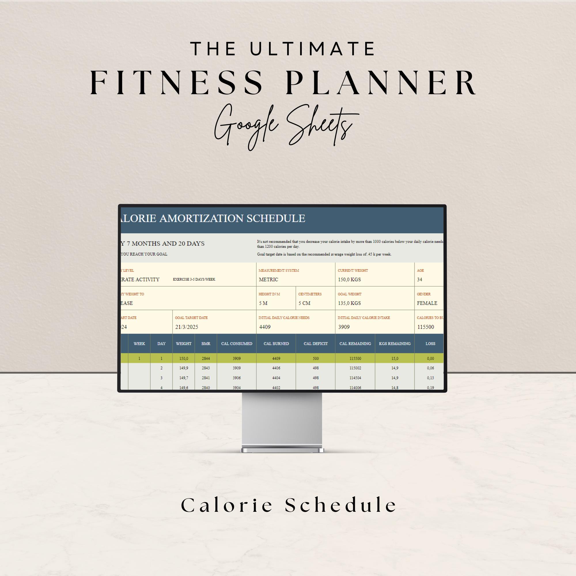 Workout Planner Spreadsheet | Excel | Exercise Tracker | Gym Fitness ...
