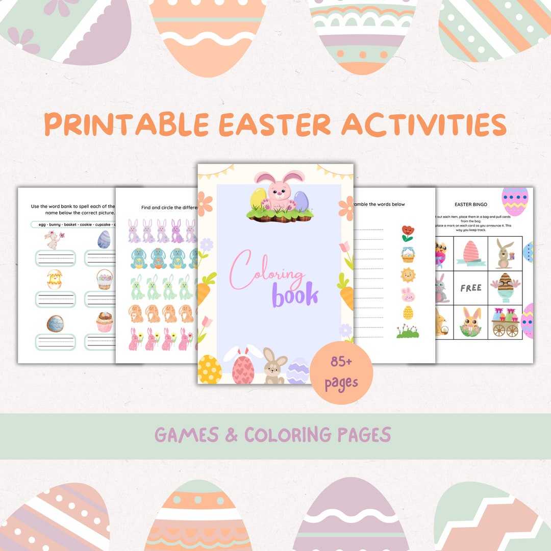 Easter Activity Printable, Kids Easter Activity Book, Easter Party ...
