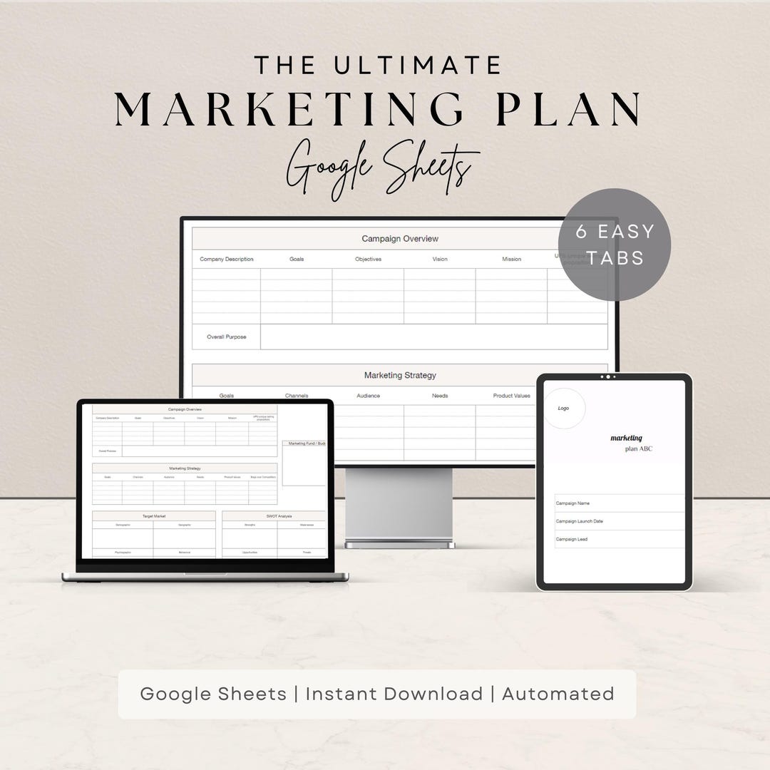 Marketing Plan Template, Business Strategy, Business Planning ...