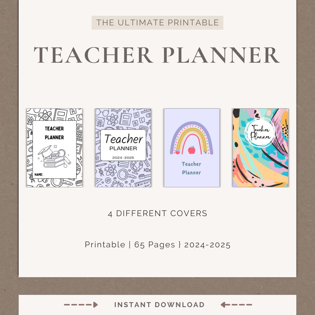 Teacher Planner 2024-2025, Printable Planner, Academic Planner ...