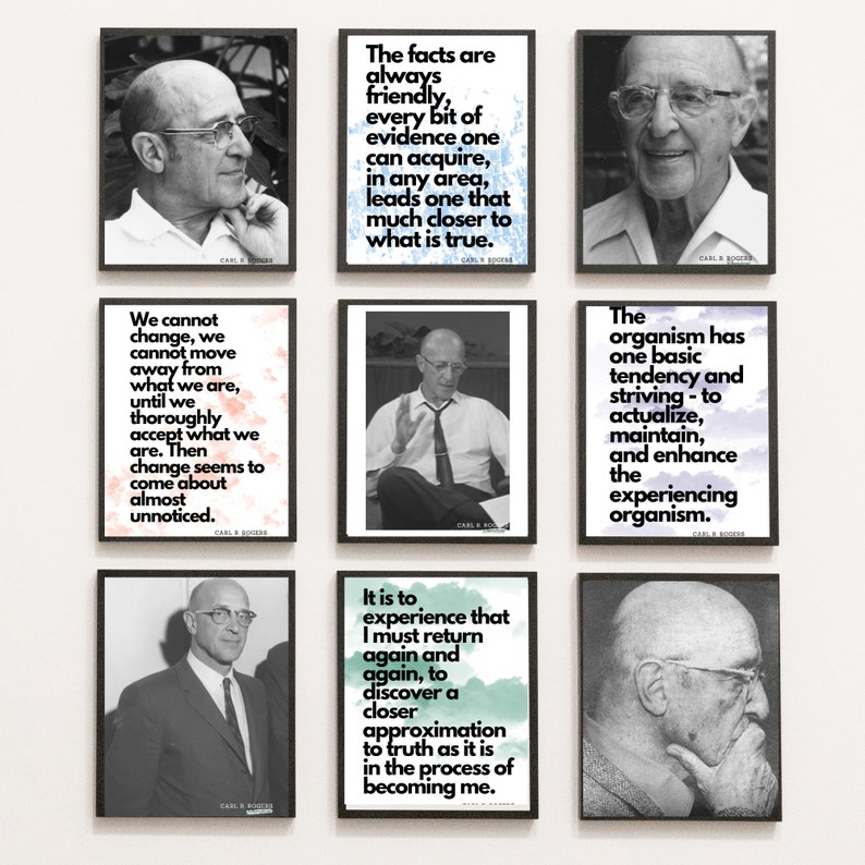 18 Carl Rogers Counselling Poster Therapy Psychology Decor Counsellor ...