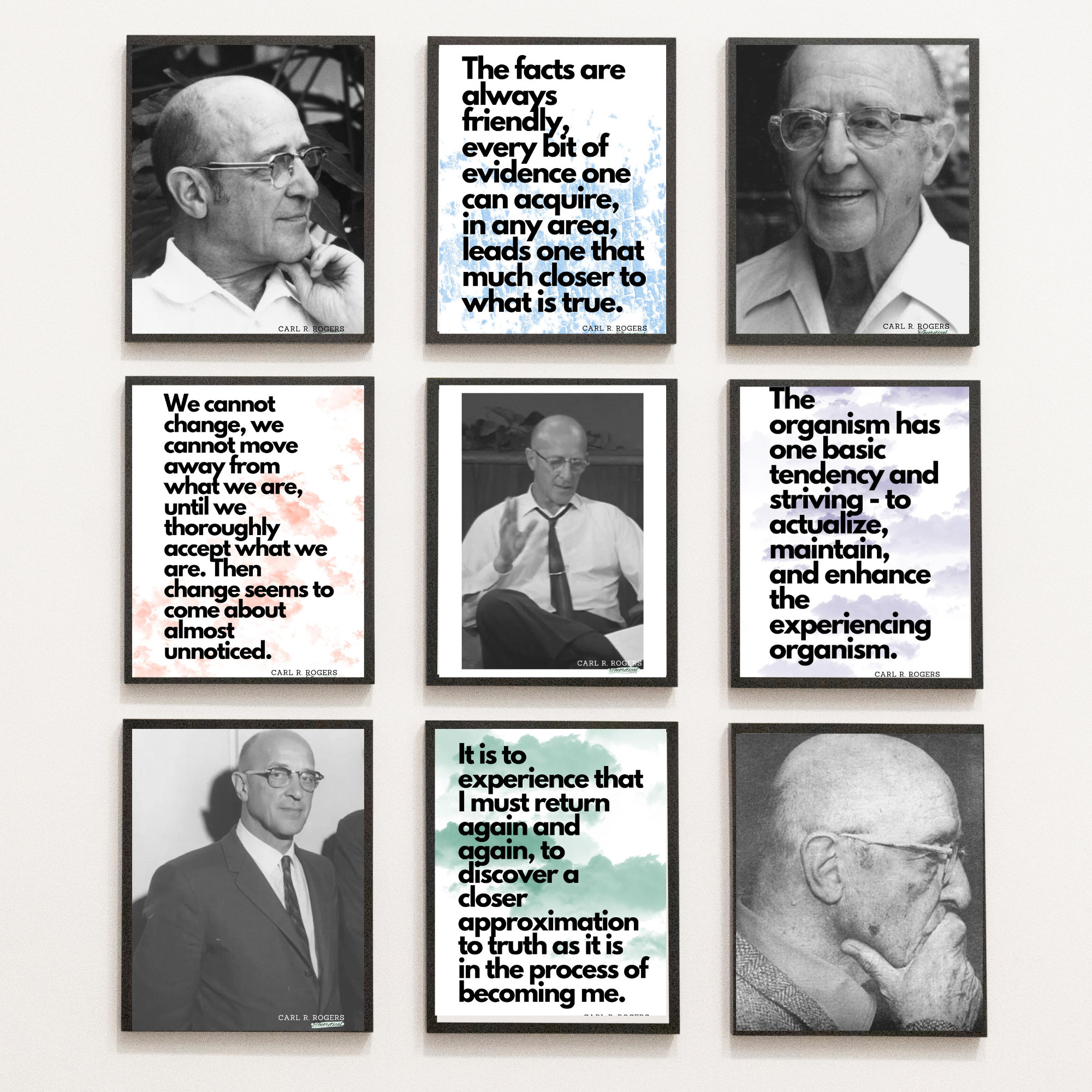 18 Carl Rogers Counselling Poster Therapy Psychology Decor Counsellor ...