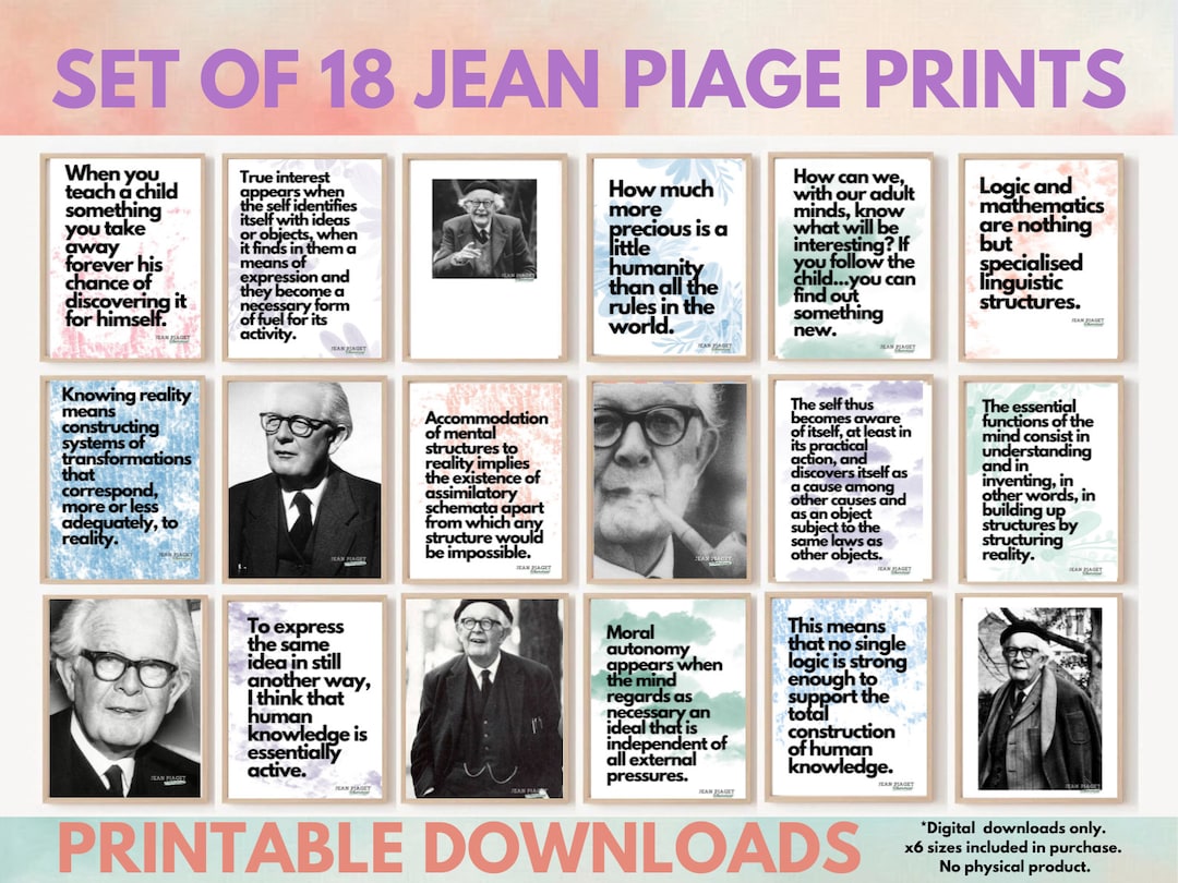 18 Jean Piaget Counselling Poster Therapy Psychology Decor Counsellor ...