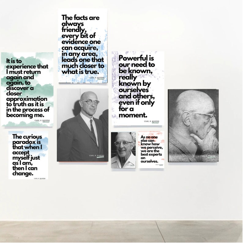 18 Carl Rogers Counselling Poster Therapy Psychology Decor Counsellor ...