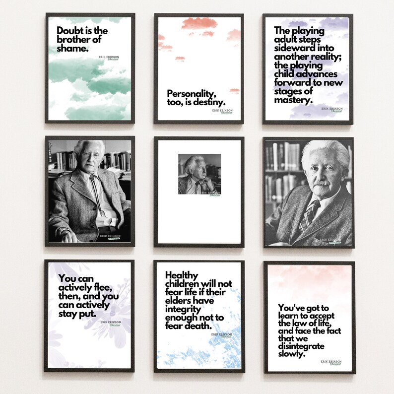 17 Erik Erikson Counselling Poster Therapy Psychology Decor ...