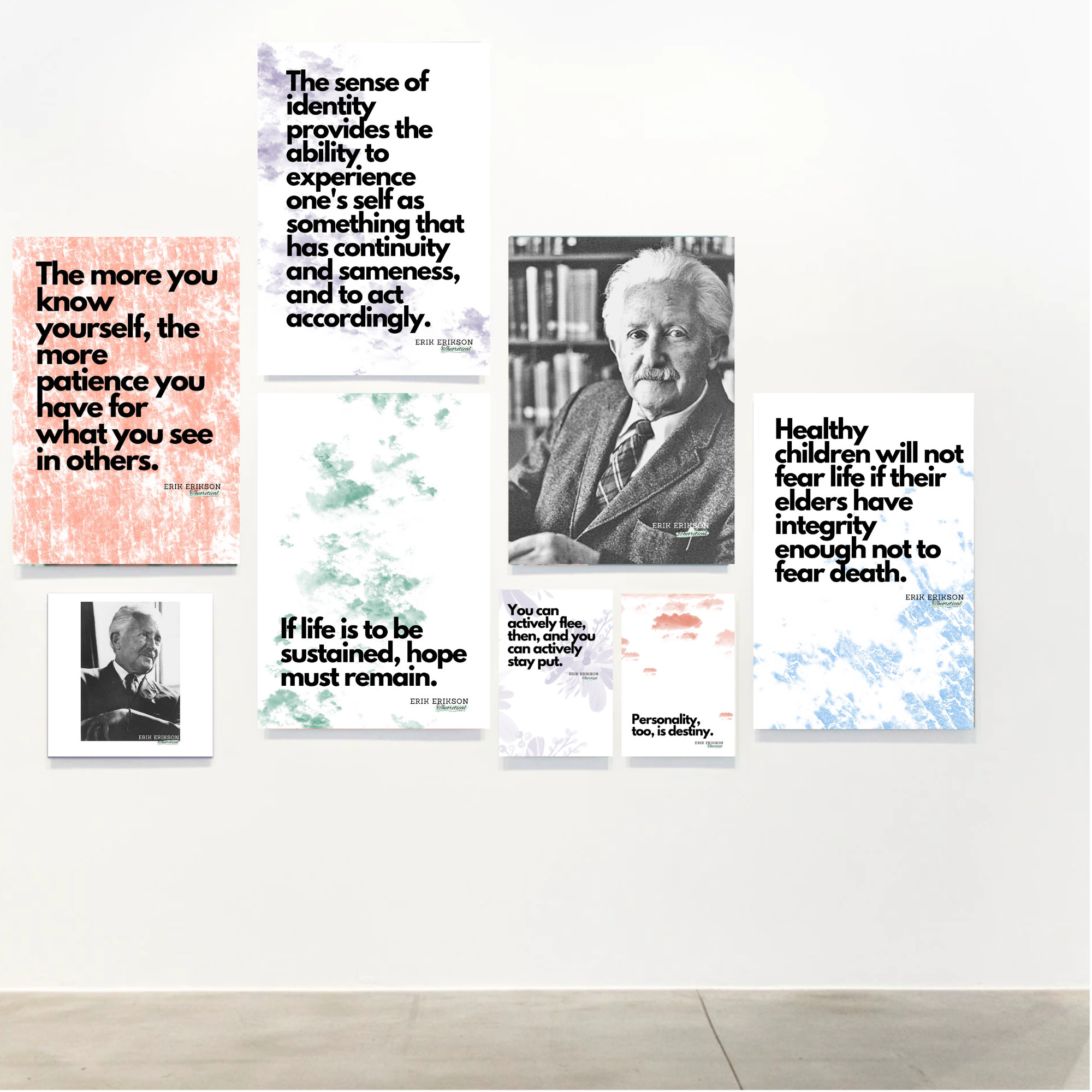 17 Erik Erikson Counselling Poster Therapy Psychology Decor ...