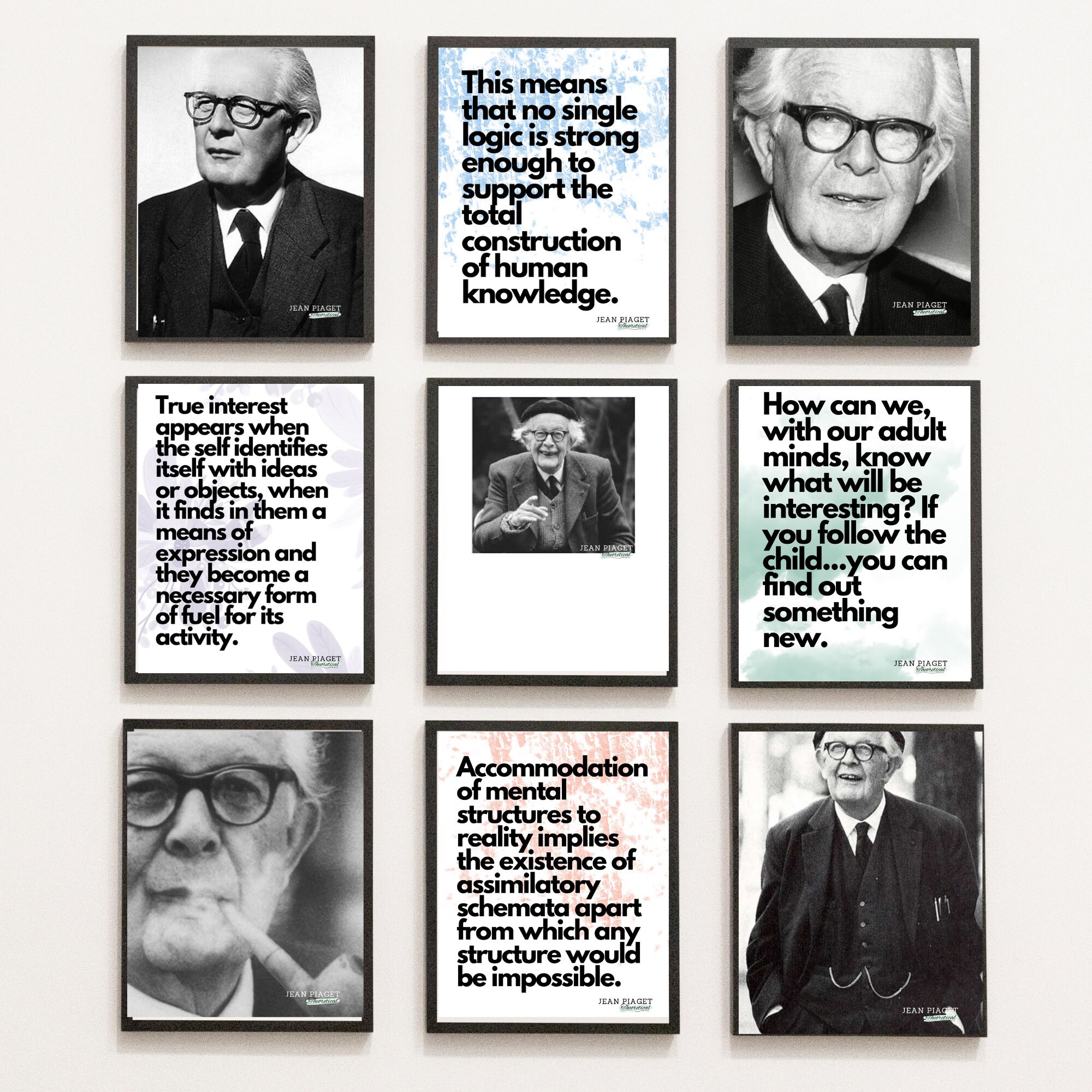 18 Jean Piaget Counselling Poster Therapy Psychology Decor Counsellor ...