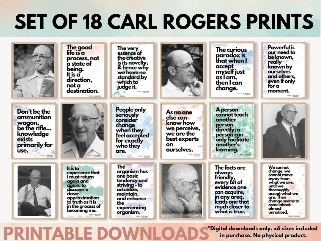 18 Carl Rogers Counselling Poster Therapy Psychology Decor Counsellor ...