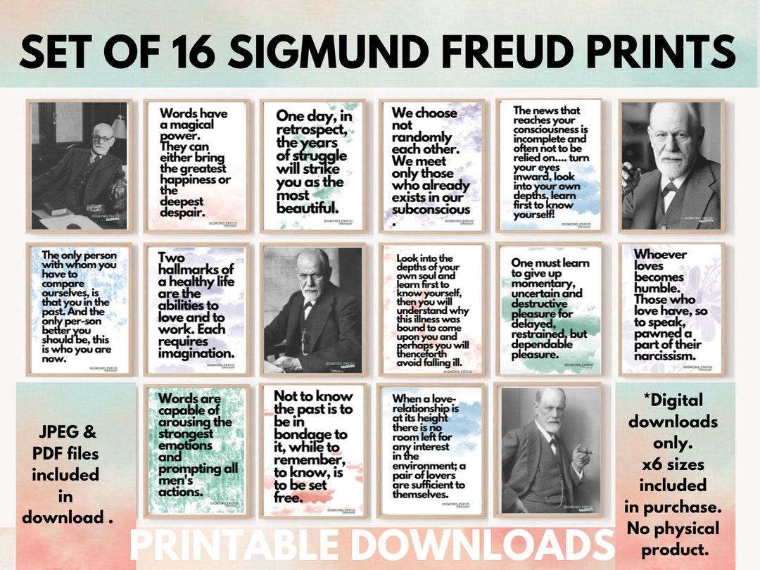 16 Sigmund Freud Counselling Poster Therapy Psychology Decor ...
