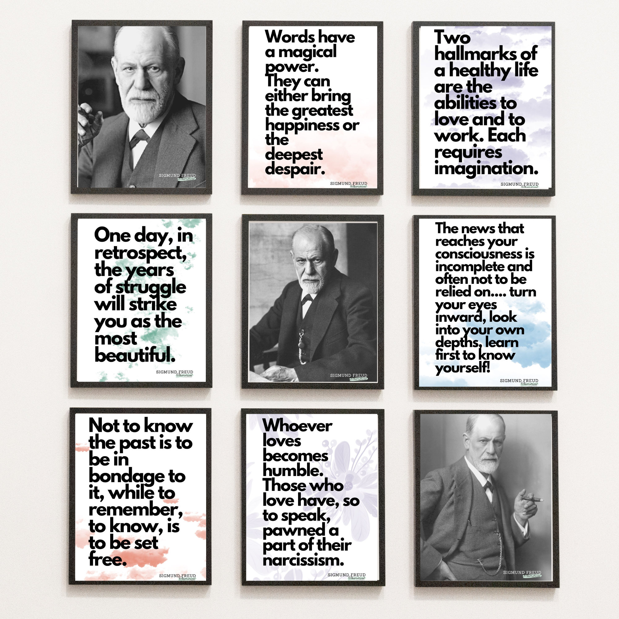 16 Sigmund Freud Counselling Poster Therapy Psychology Decor ...