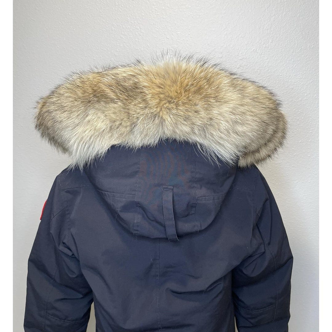 Genuine Coyote Fur Ruff Collar Trim Canada Goose With Button Loops 24 ...