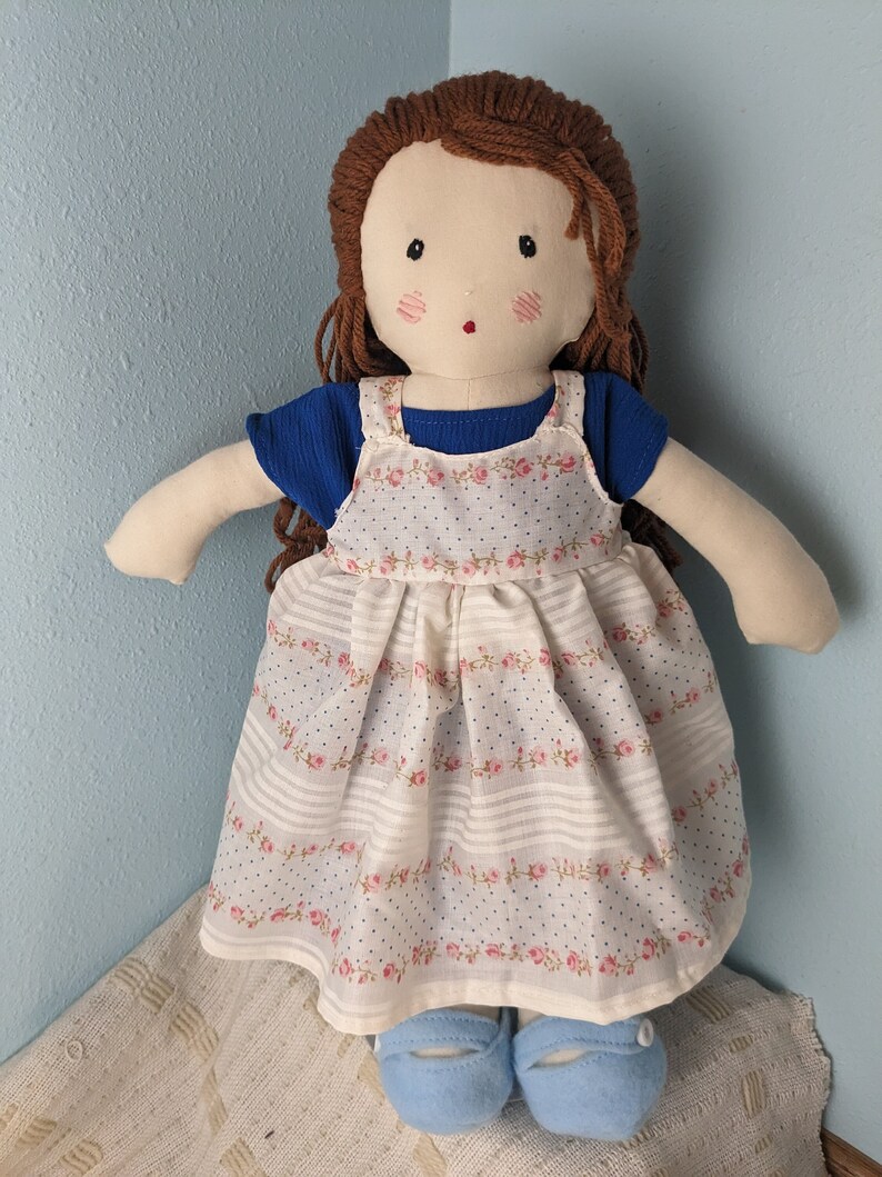 16" Doll With Blue Floral Outfit - Etsy