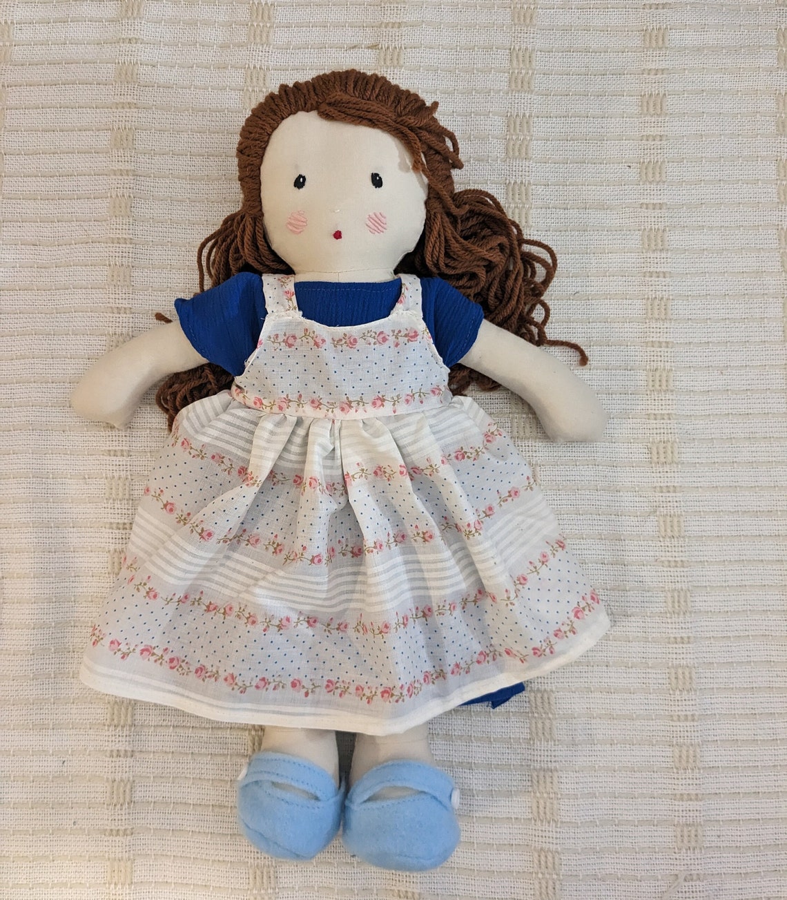 16" Doll With Blue Floral Outfit - Etsy