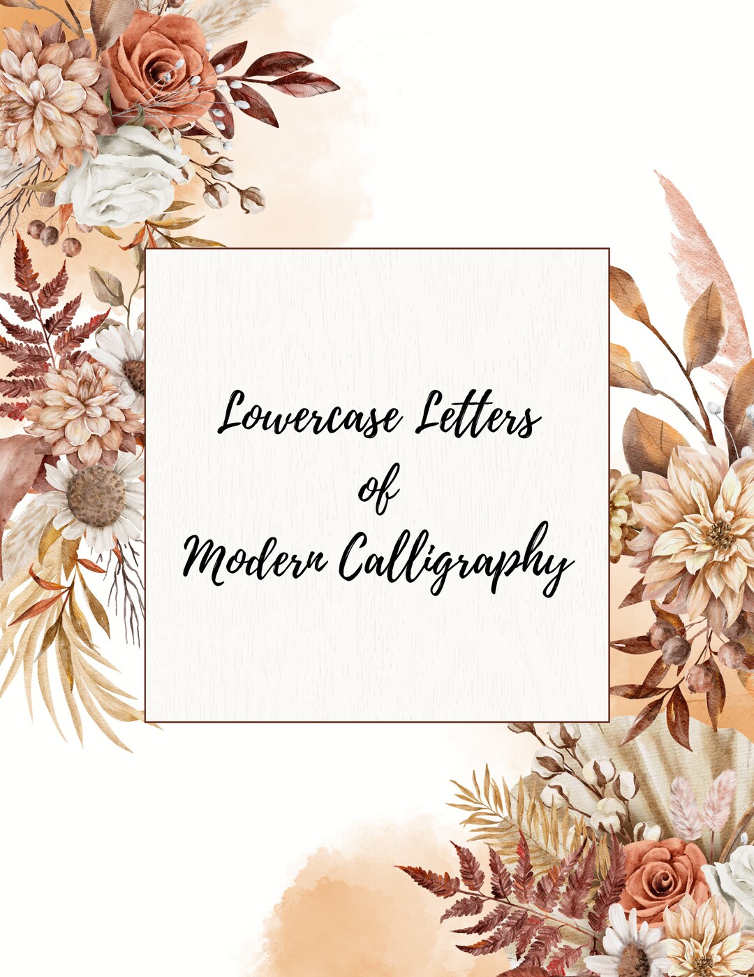 Lowercase Letters of Modern Calligraphy Workbook - Etsy