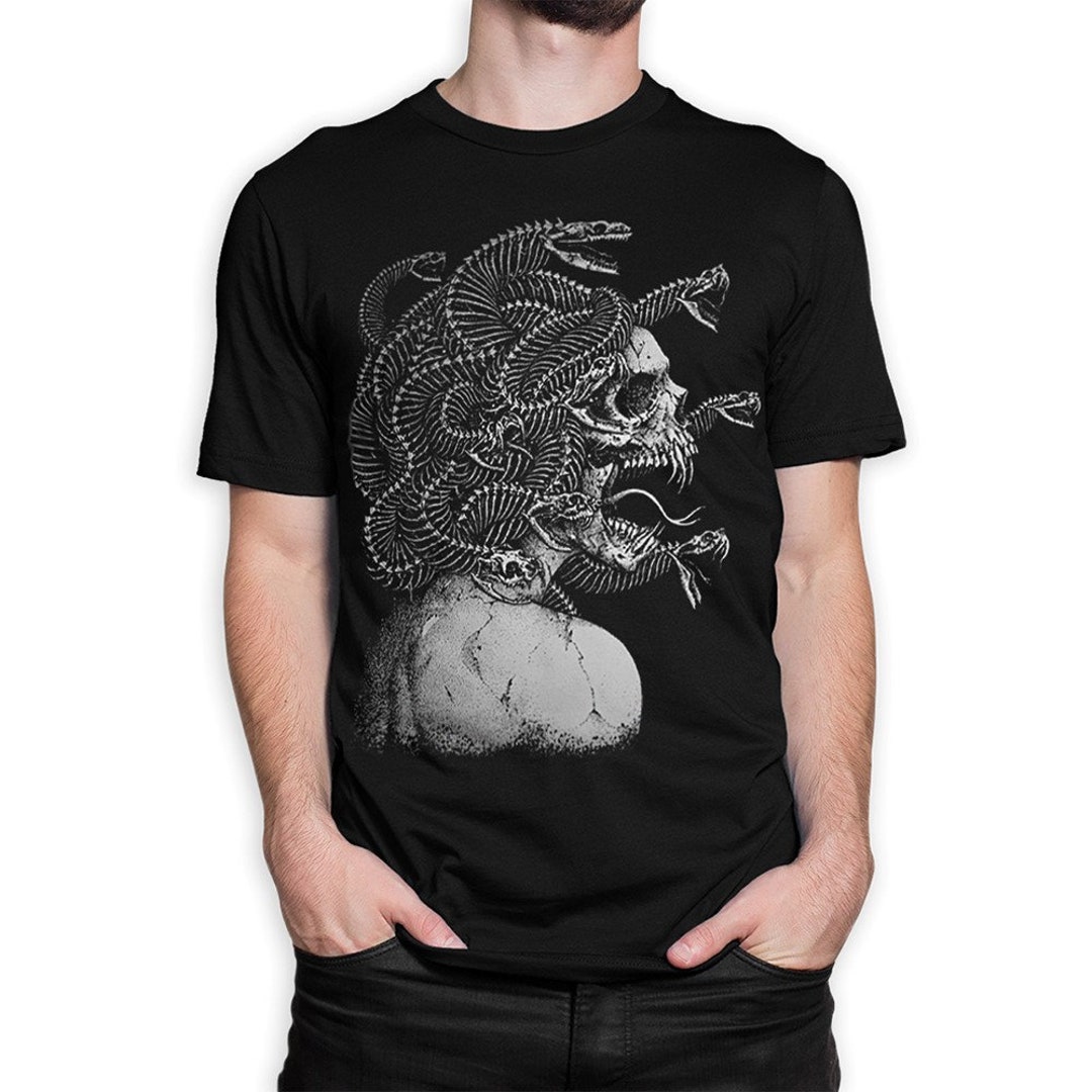 Gorgon Medusa Skeleton Gothic T-shirt, Men's Women's Sizes (MED-43421 ...