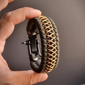 Personalized Stitched Paracord Bracelet - Adjustable Shackle Buckle - Etsy