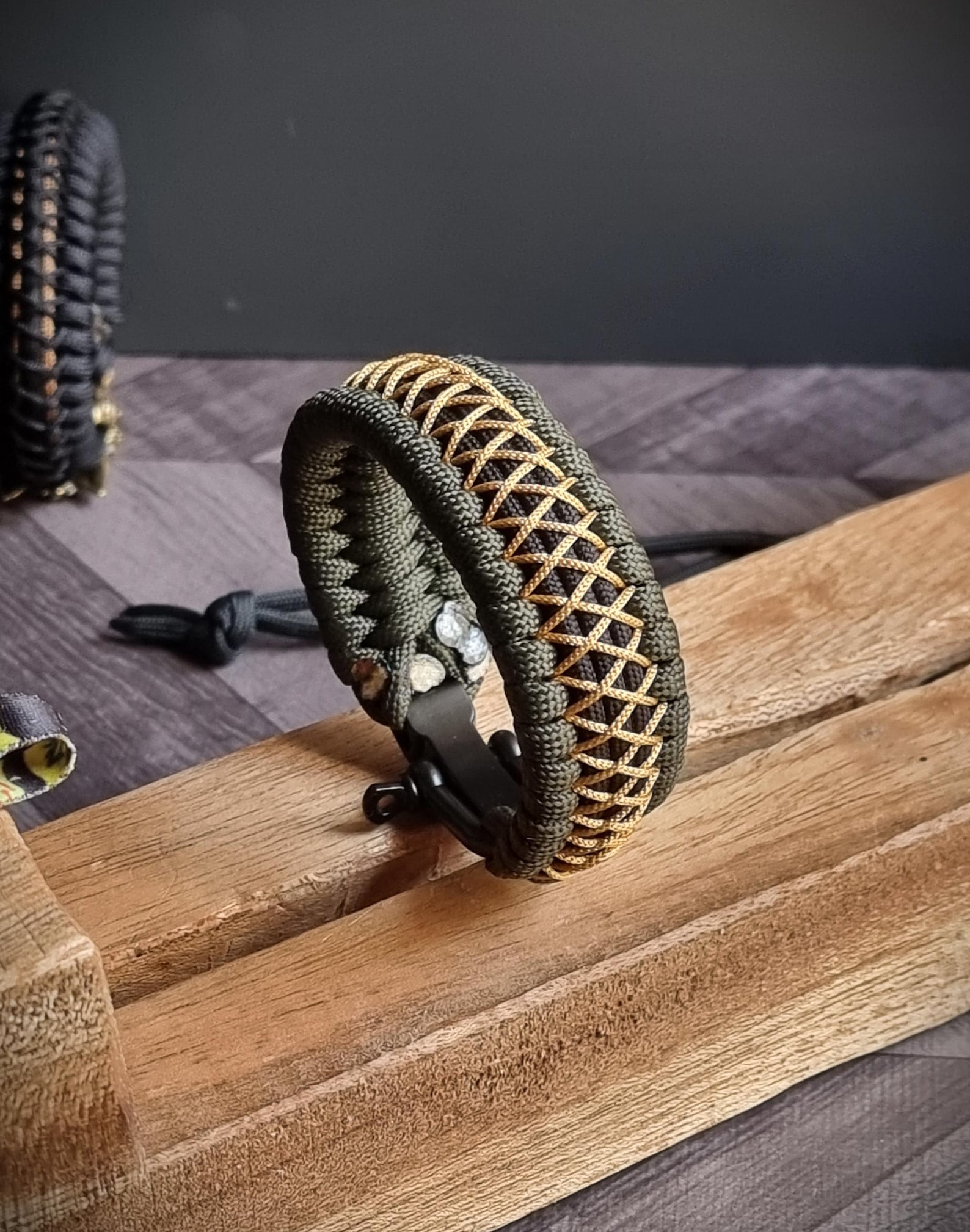 Personalized Stitched Paracord Bracelet - Adjustable Shackle Buckle - Etsy