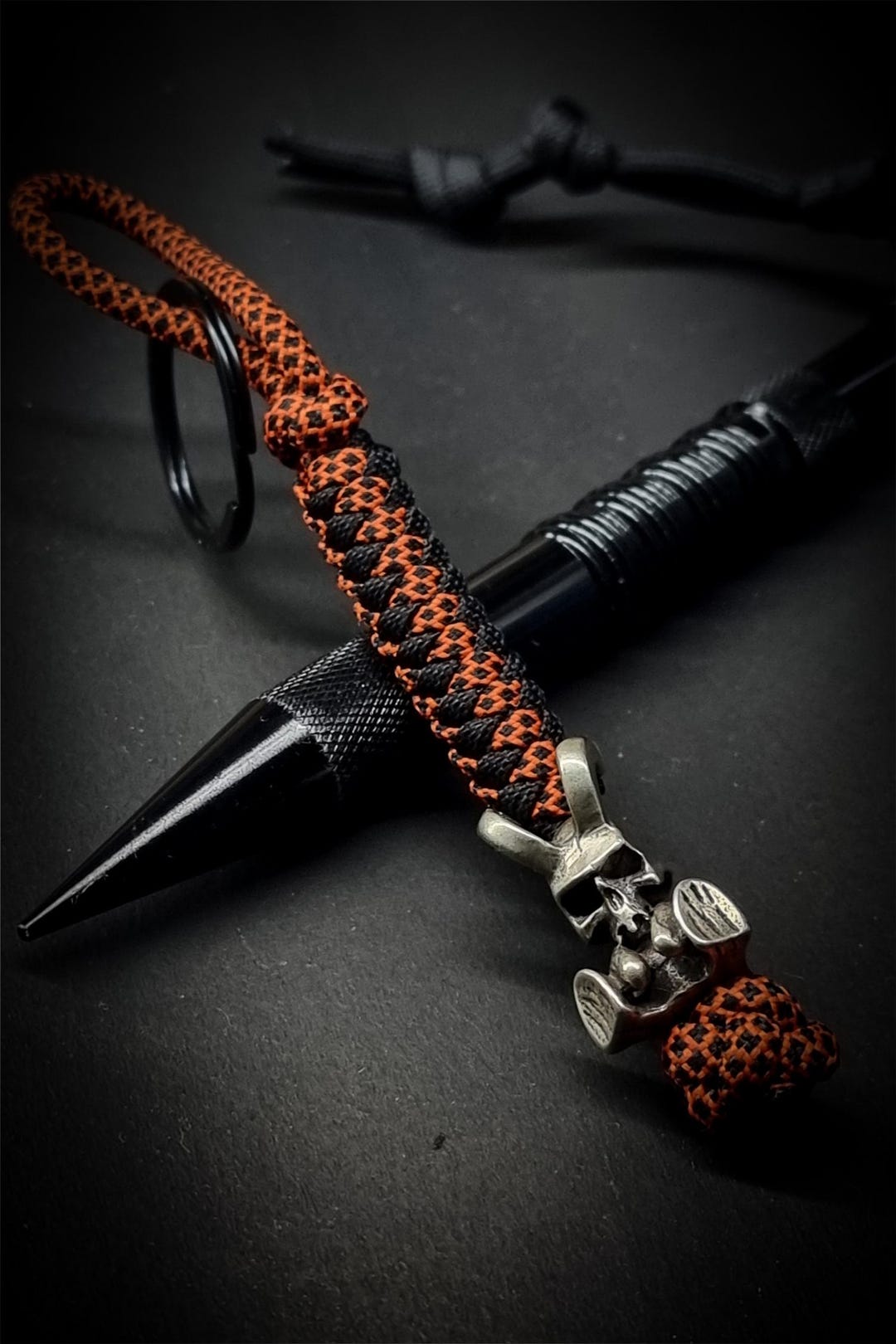 Buy Custom Paracord Keychain Lanyard With Brass Hell Boy Bead, Paracord ...