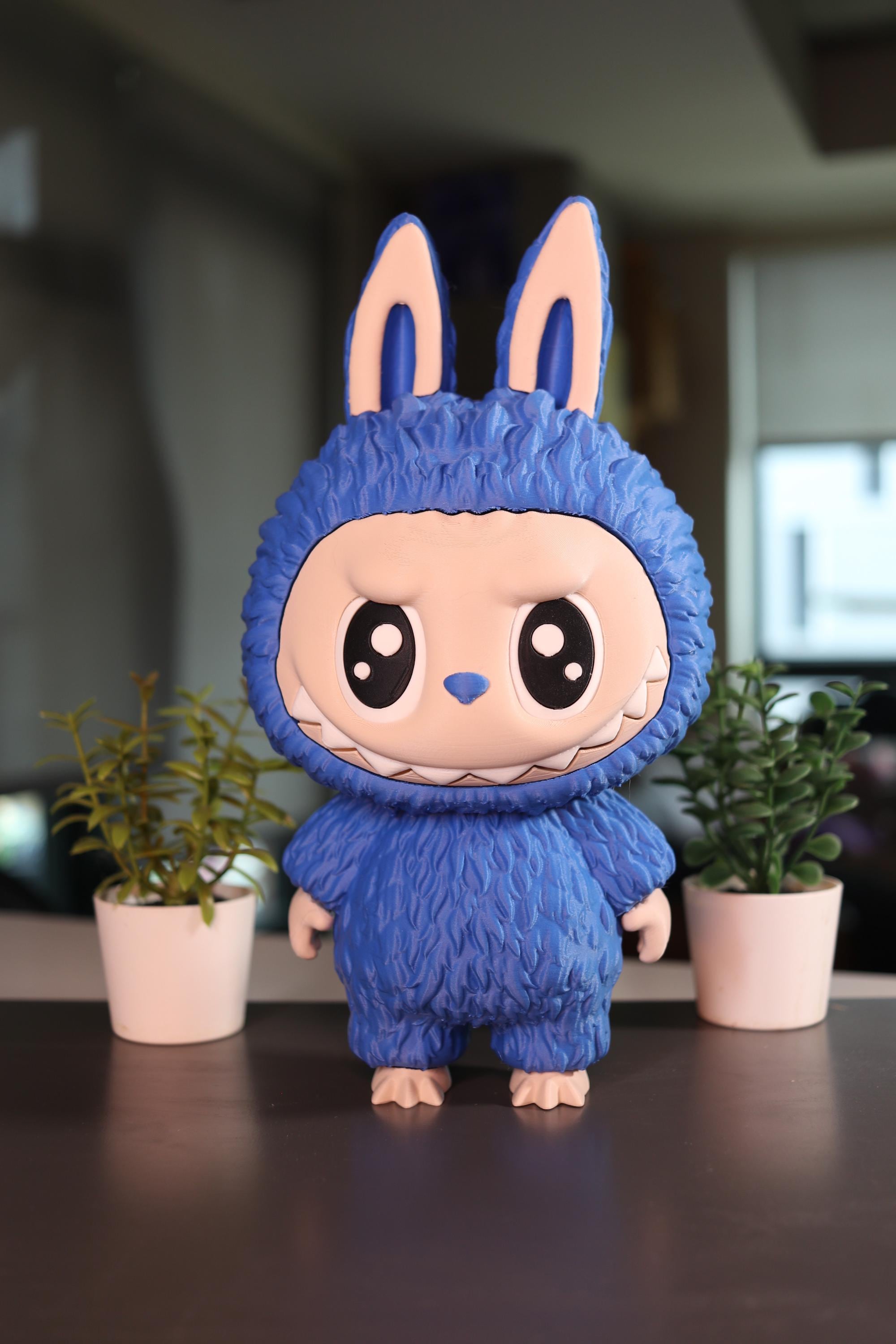 Labubu 9.5” Tall 3D Printed Matte Blue - Etsy