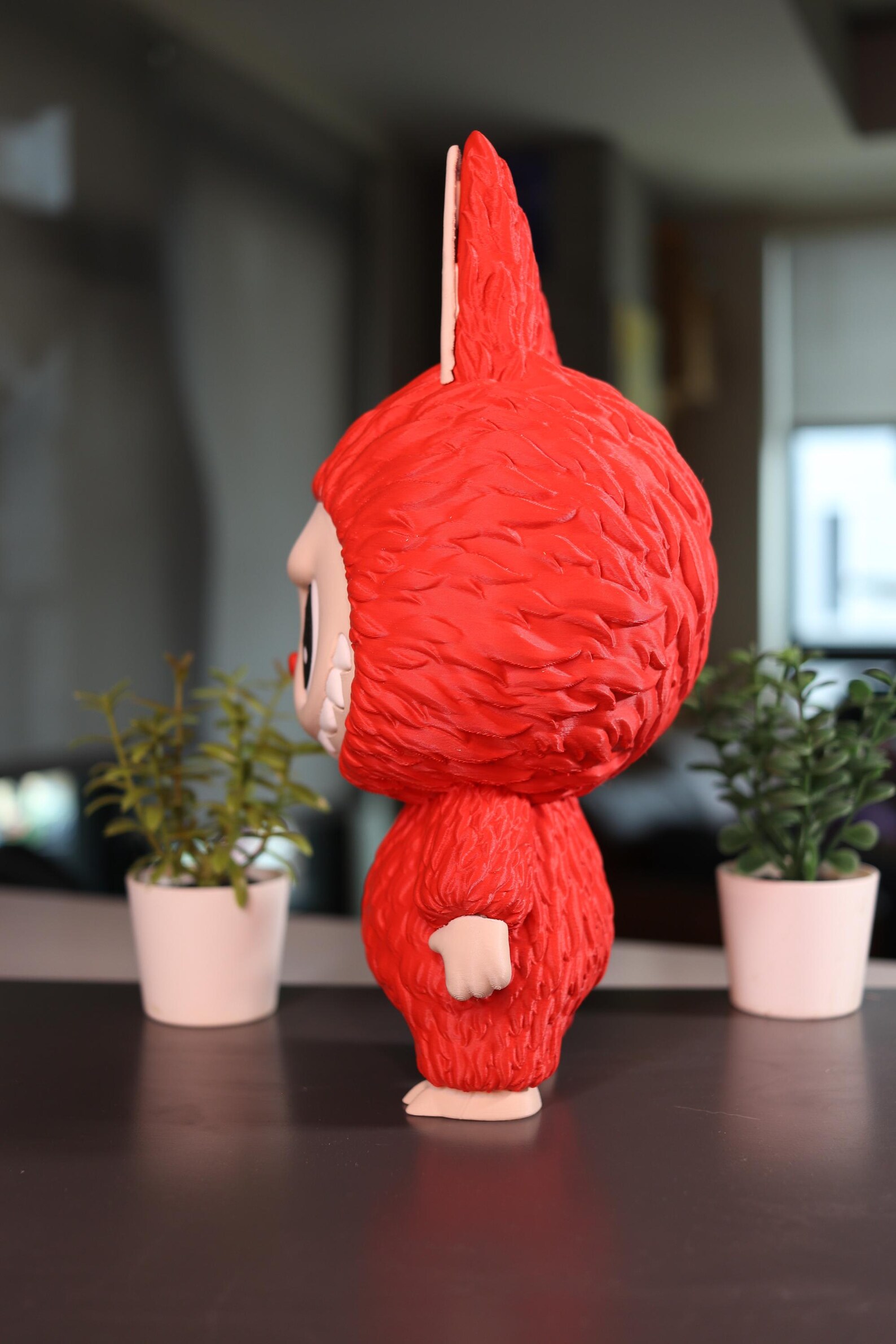 Labubu 9.5” Tall 3D Printed Matte Red - Etsy