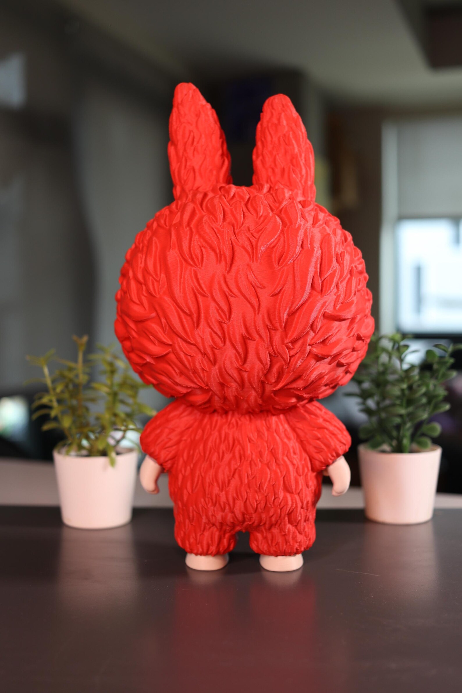 Labubu 9.5” Tall 3D Printed Matte Red - Etsy