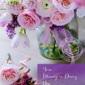Birthday Mockup, Birthday Wish Ecard, Floral Ecard, Flower Mockup ...