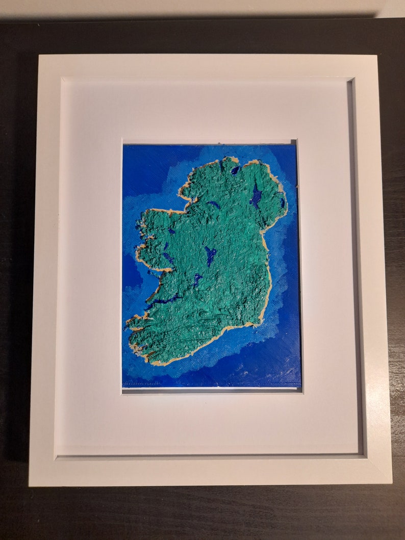 3D Topographical Map of Ireland Geographical Art Piece Perfect for ...