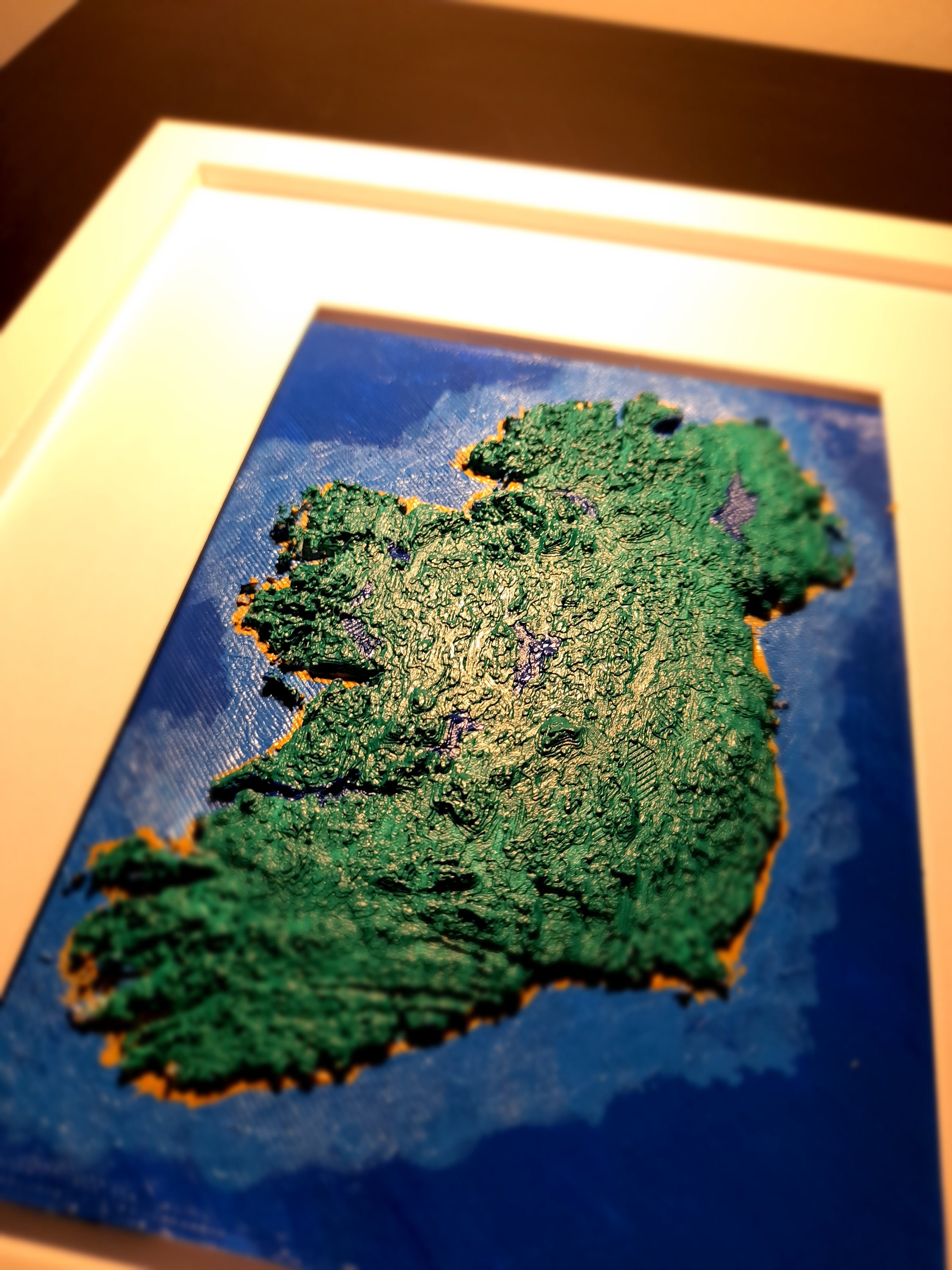 3D Topographical Map of Ireland Geographical Art Piece Perfect for ...