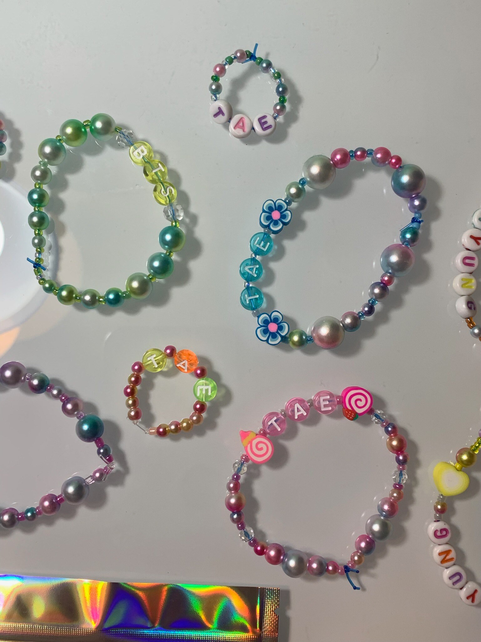 Custom Kpop Inspired Bracelets & Rings Bts Nct Txt Exo Red Velvet Girls ...