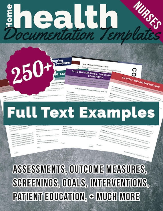 Nursing Clinical Documentation Templates