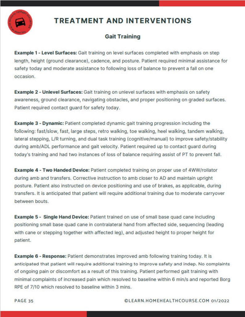 Home Health Documentation Templates for Pts and Ots - Etsy