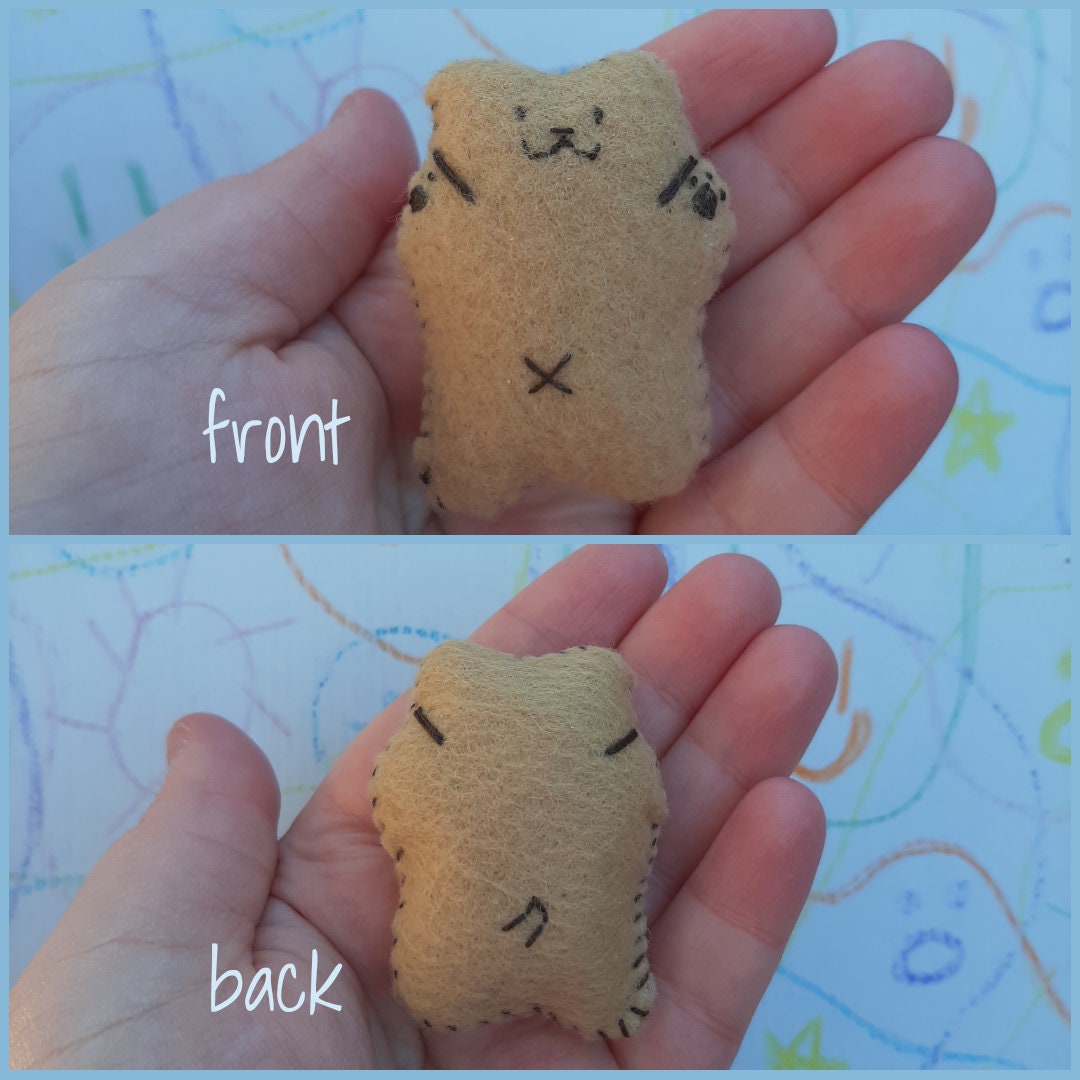 Nugget a Tiny Stuffed Bear Friend : Plushie, Felt Plushie, Stuffed ...