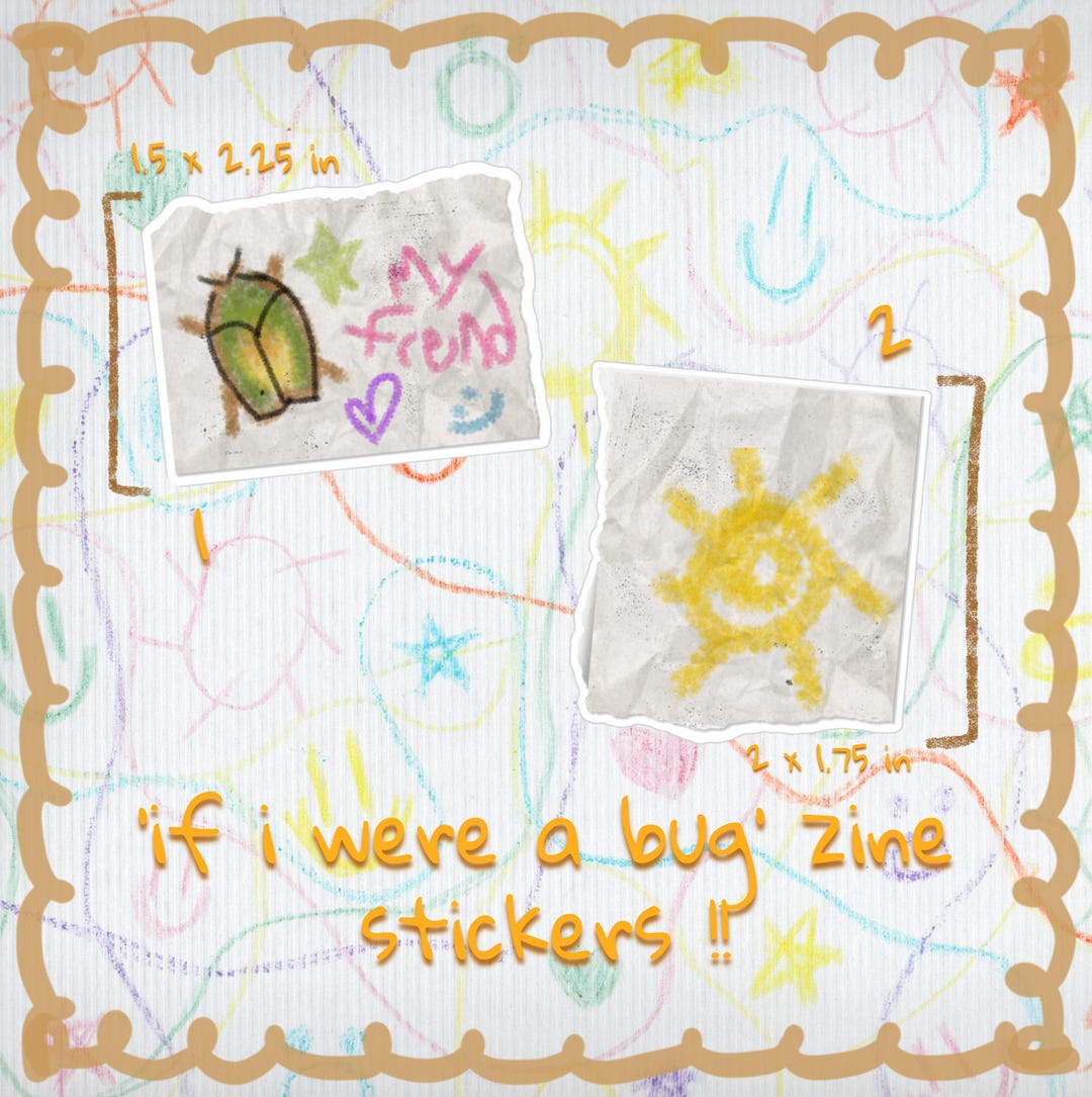 If I Were a Bug Zine Stickers !! - Sticker, Stickers, Sticker Set, Cats ...