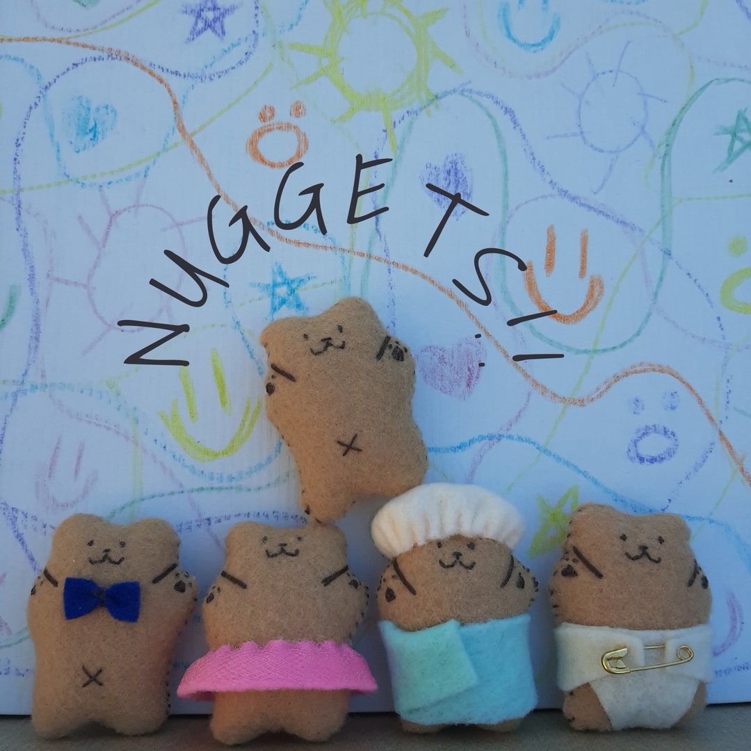 Nugget a Tiny Stuffed Bear Friend : Plushie, Felt Plushie, Stuffed ...
