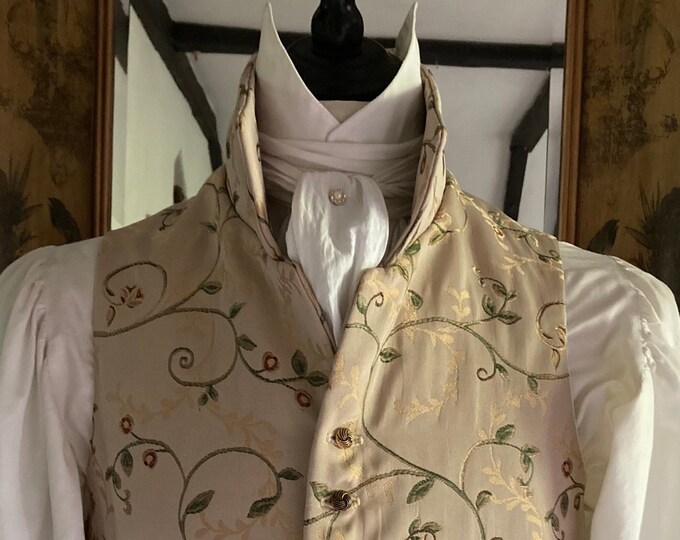 Mens Regency Waistcoat, Single Breasted, Stand Collar, Beautiful ...