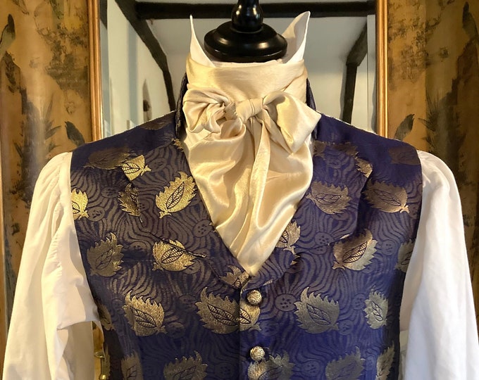 Mens Regency Waistcoat, Single Breasted, Stand Collar and Shaped Lapels ...