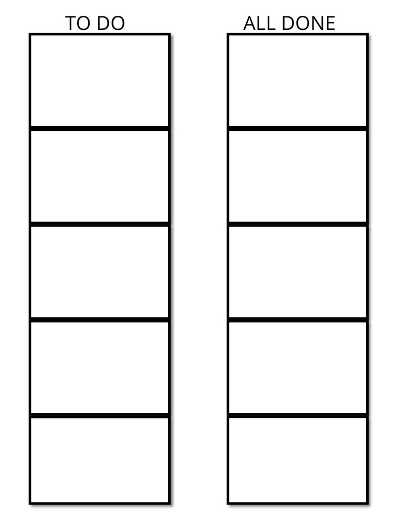 To Do/ All Done Board Visual Schedule (Download Now) - Etsy